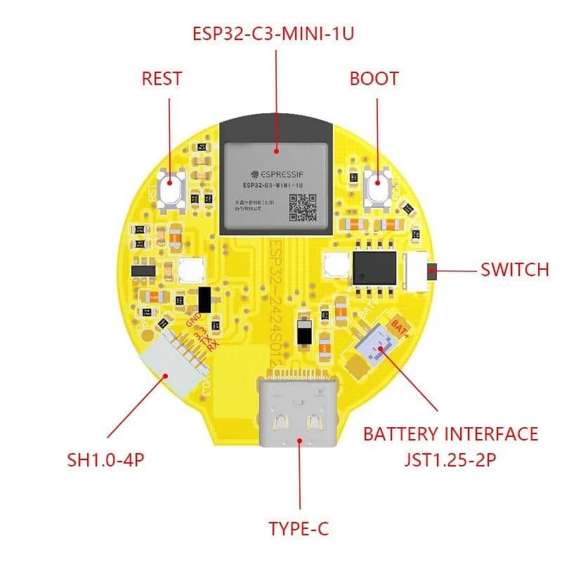Esp32 Arduino Lvgl Wifiandbluetooth Development Board 128 240240 Ips
