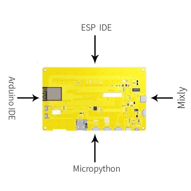 ESP32-S3 HMI 8M PSRAM 16M Flash Arduino LVGL WIFI&Bluetooth 5" IPS 800*480 Ekran inteligjent me ...
