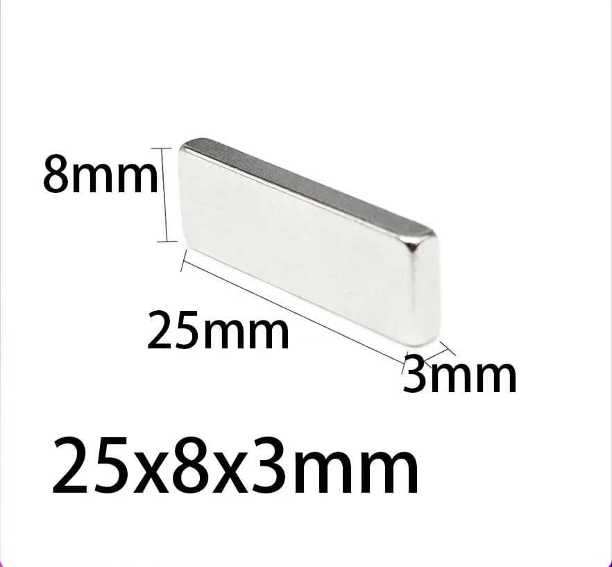 25x8x3 N52 N35 Bllok me shirit neodymium Magnet të fortë Kërko Shirit ...